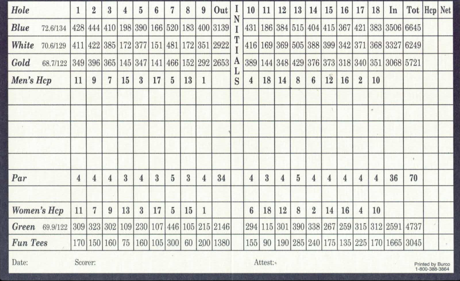 Course Layout - Jersey Meadow Golf Course