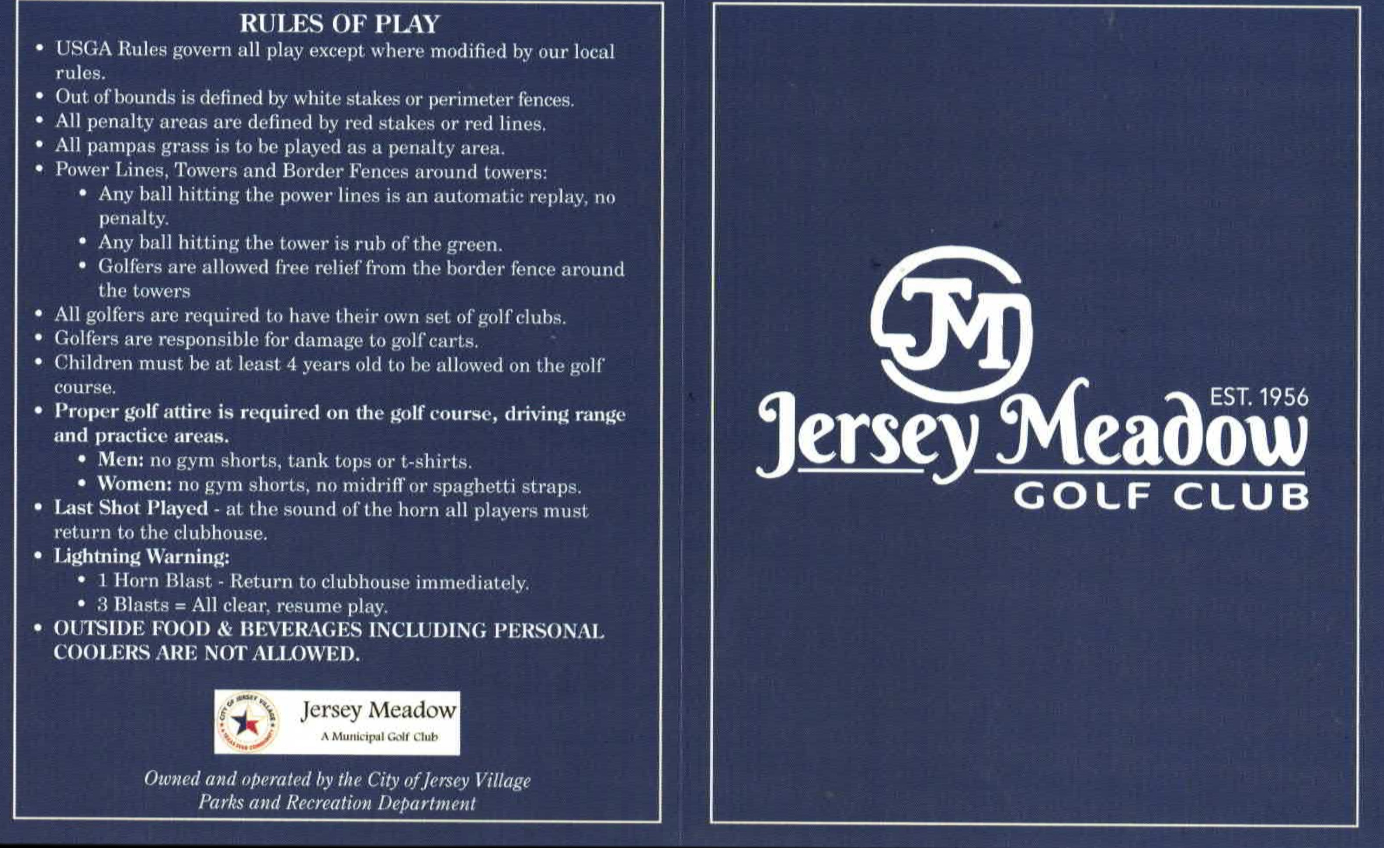 Course Layout - Jersey Meadow Golf Course